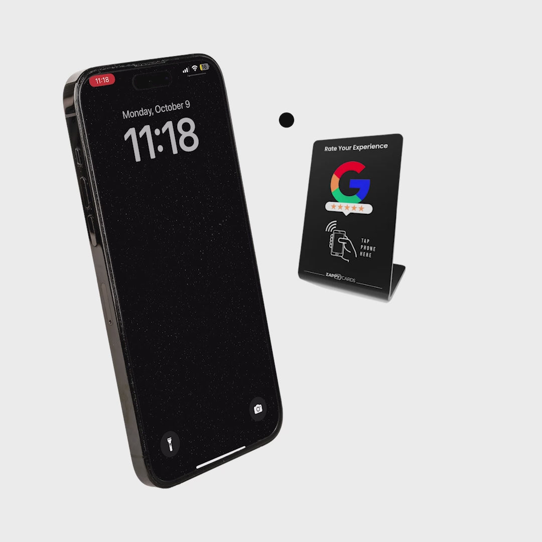ZappyCards NFC Google Review Stand Touch Review Device